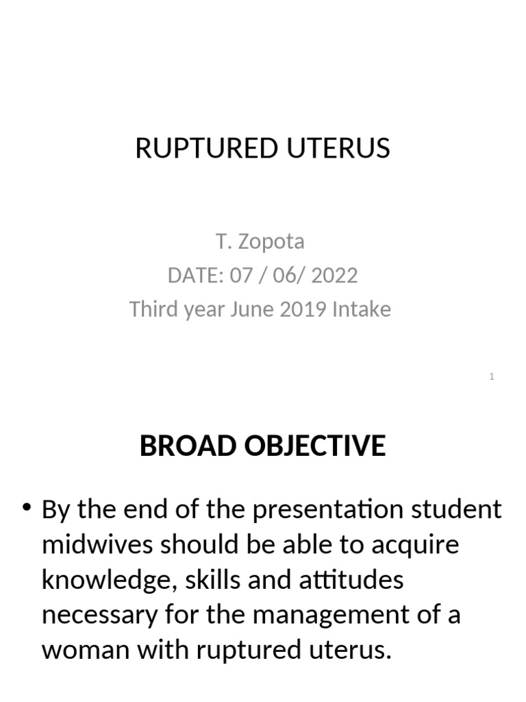 Ruptured Uterus | PDF