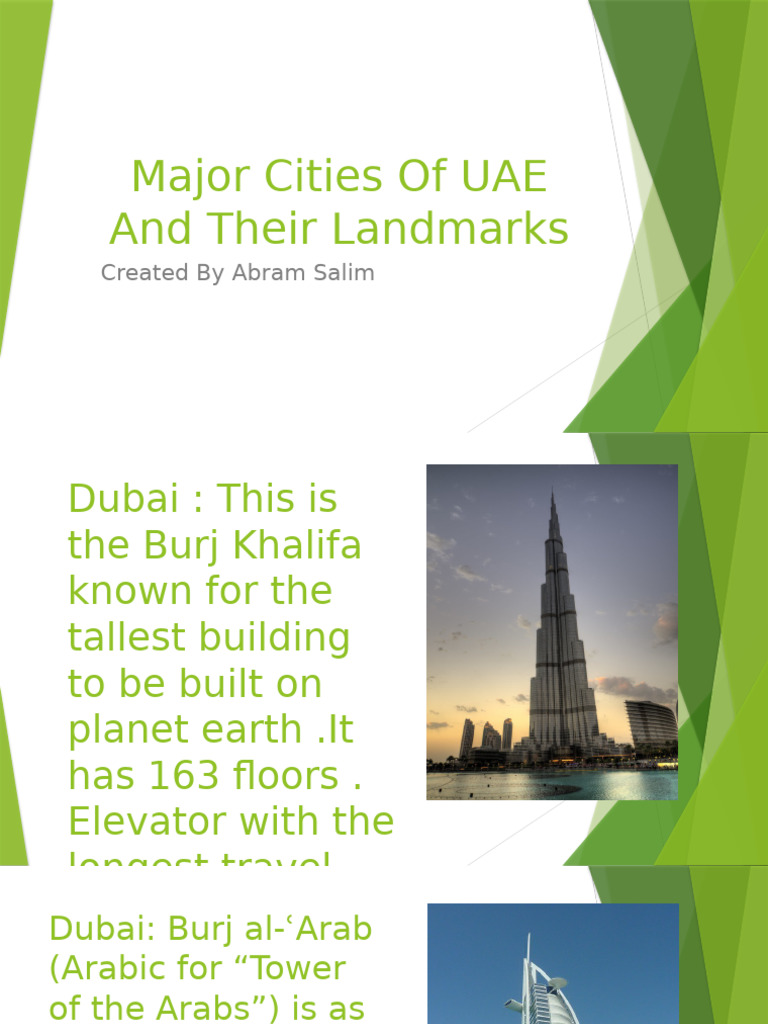 Major Cities Of UAE And Their Landmarks | PDF
