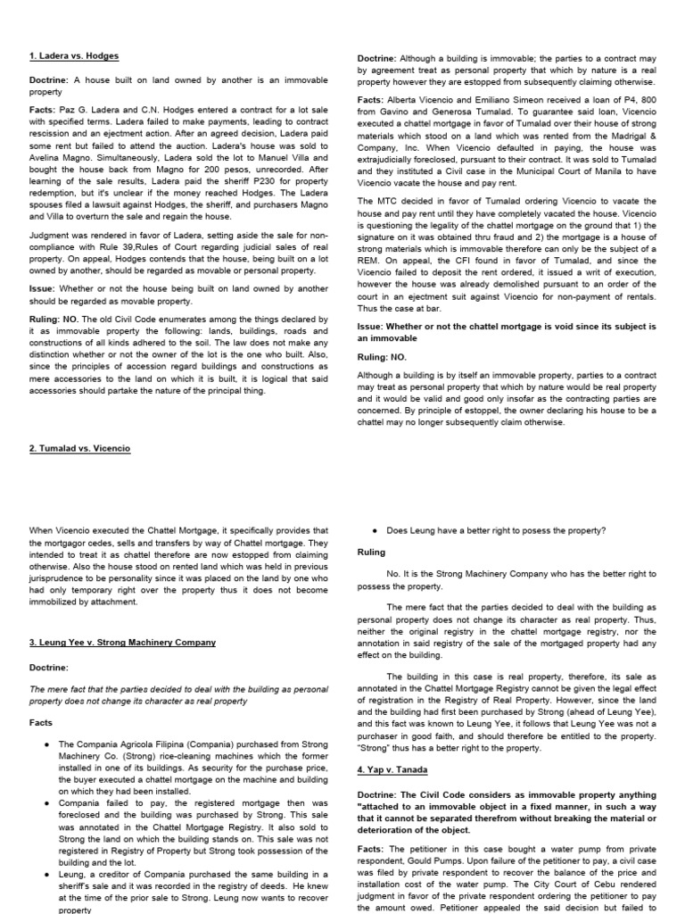 Property Case Digests | PDF