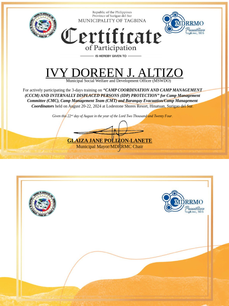 Certificates CCCM | PDF