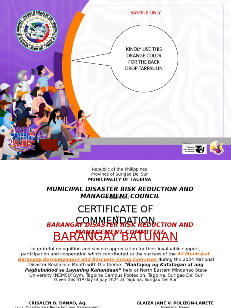 Certificates and Plaques | PDF | Government | Disaster Management