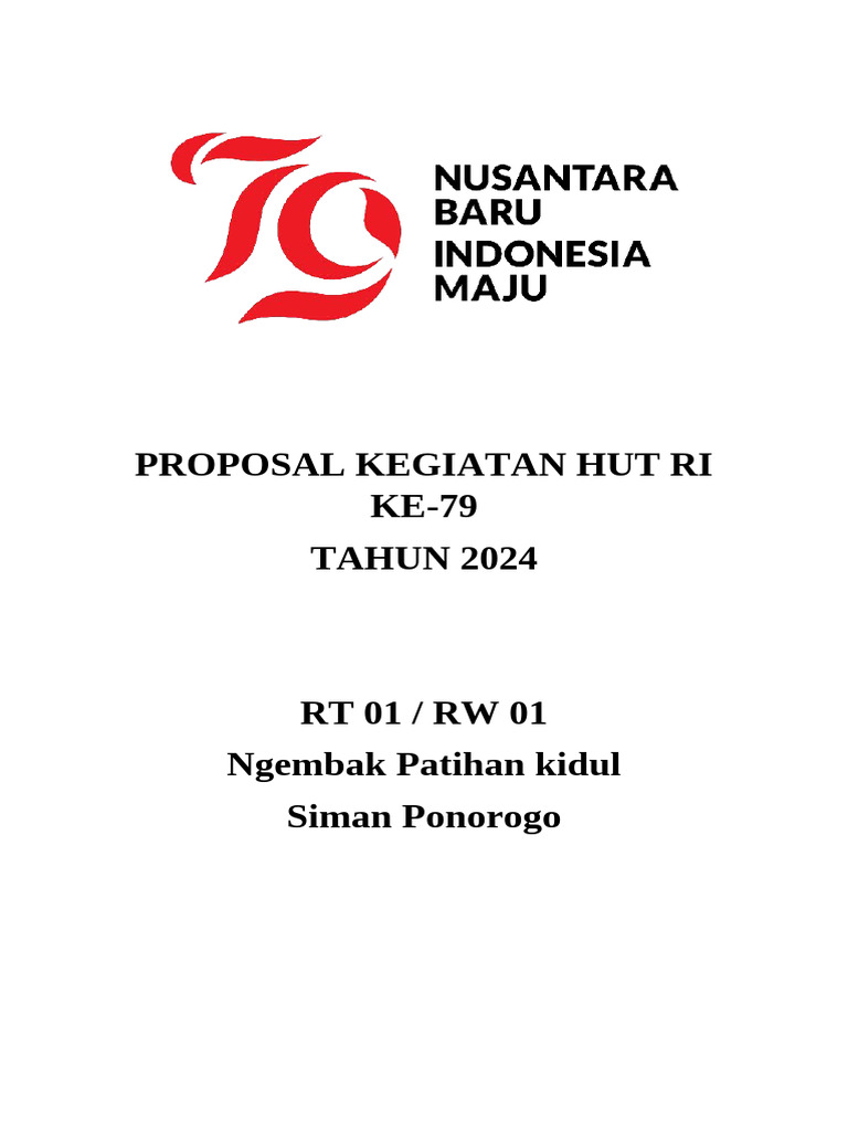 PROPOSAL KEGIATAN 17an RT Fiks | PDF