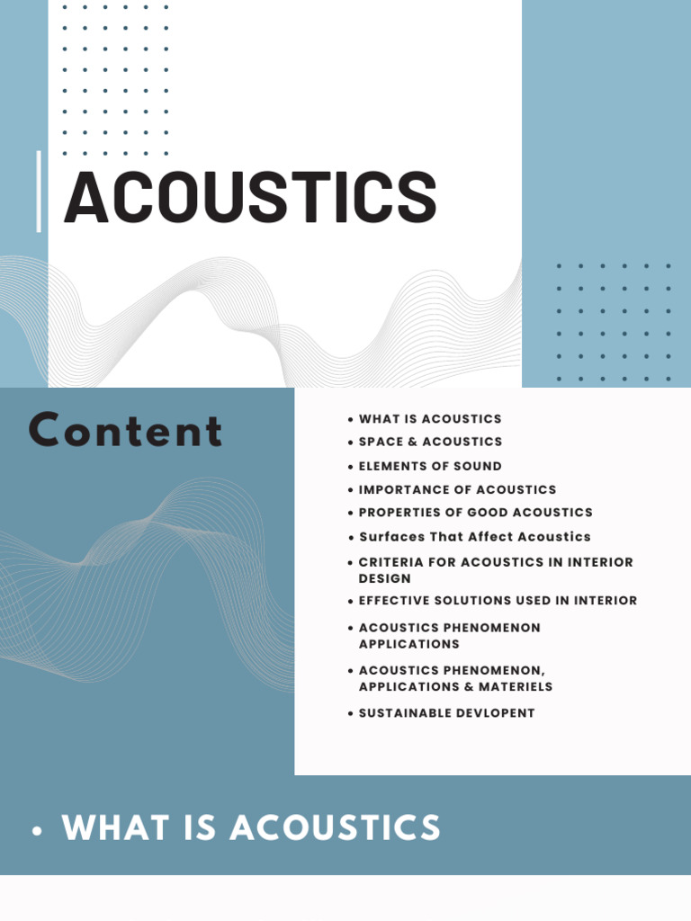 ACOUSTICS | PDF