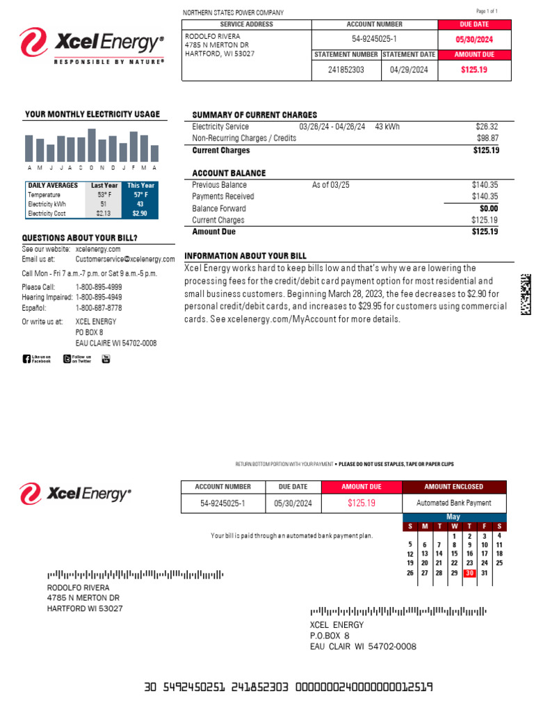 WI Utillity Bill | PDF