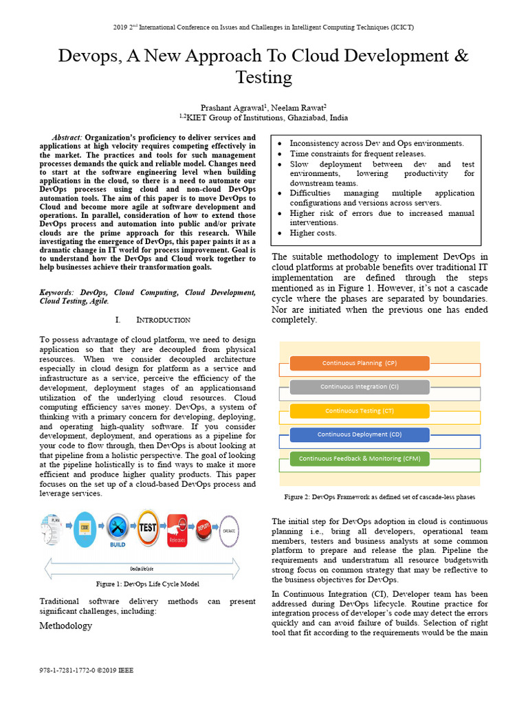 Devops 20 Ieee Pdf Cloud Computing Software Testing