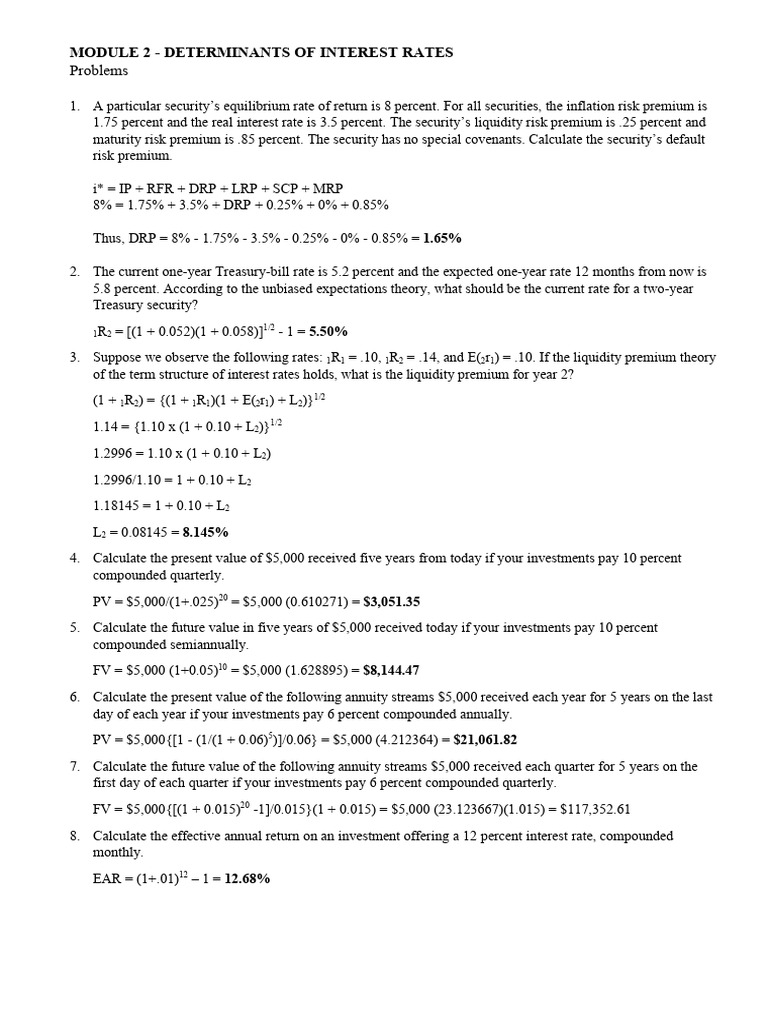 Module 2 - Sample Problems | PDF