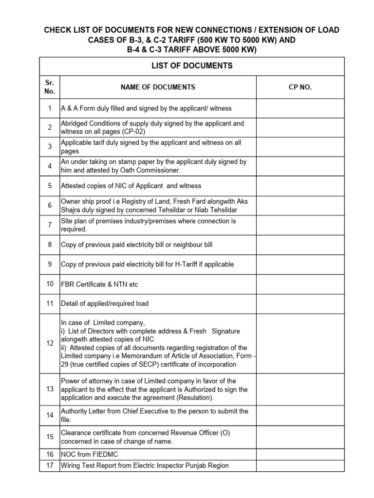 List of Documents | PDF