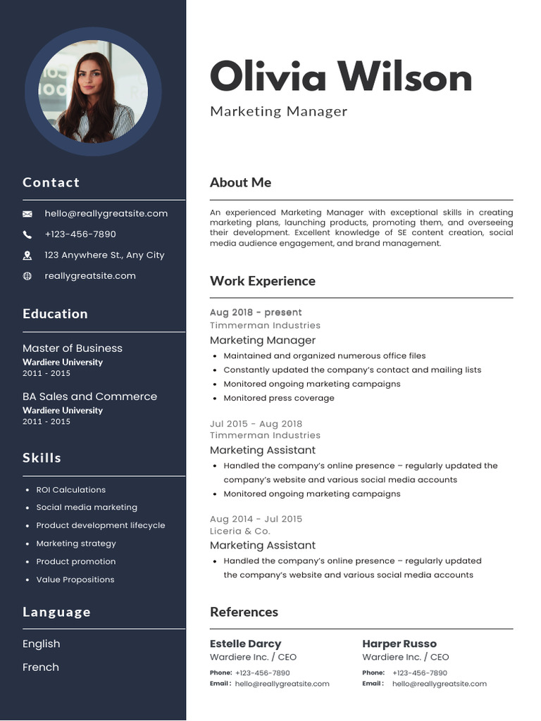 Black White Minimalist CV Resume | PDF