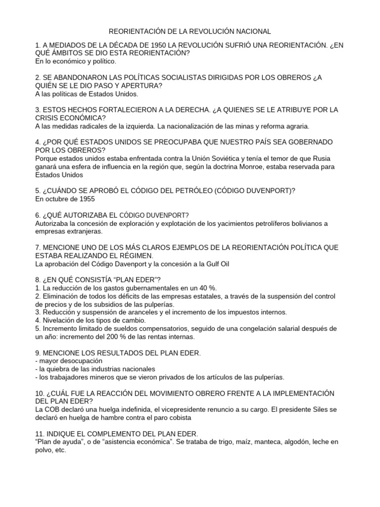 Reorientación de La Revolución Nacional | PDF