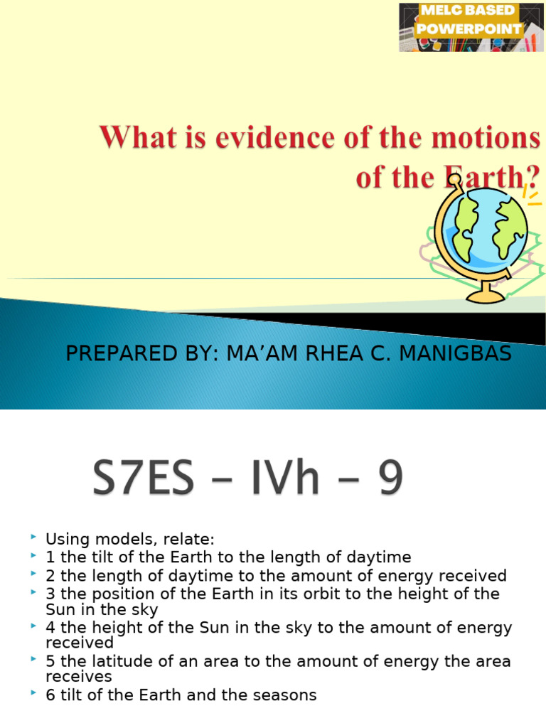 G7 Science Q4 - Week 5 Evidence of Rotation of The Earth | PDF