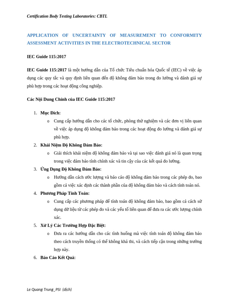 IEC Guide 115 2017 APPLICATION OF UNCERTAINTY OF MEASUREMENT TO ...