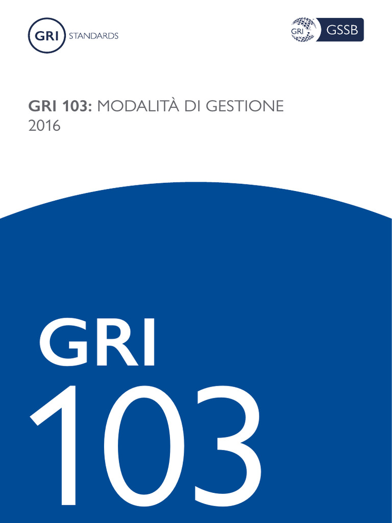 GRI 103 Modalità Di Gestione (2016) | PDF