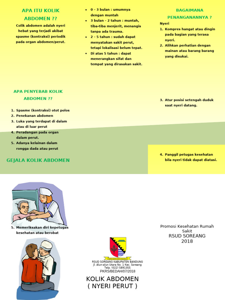 Leaflet Kolik Abdomen - Rsud Soreang (Bedah) | PDF