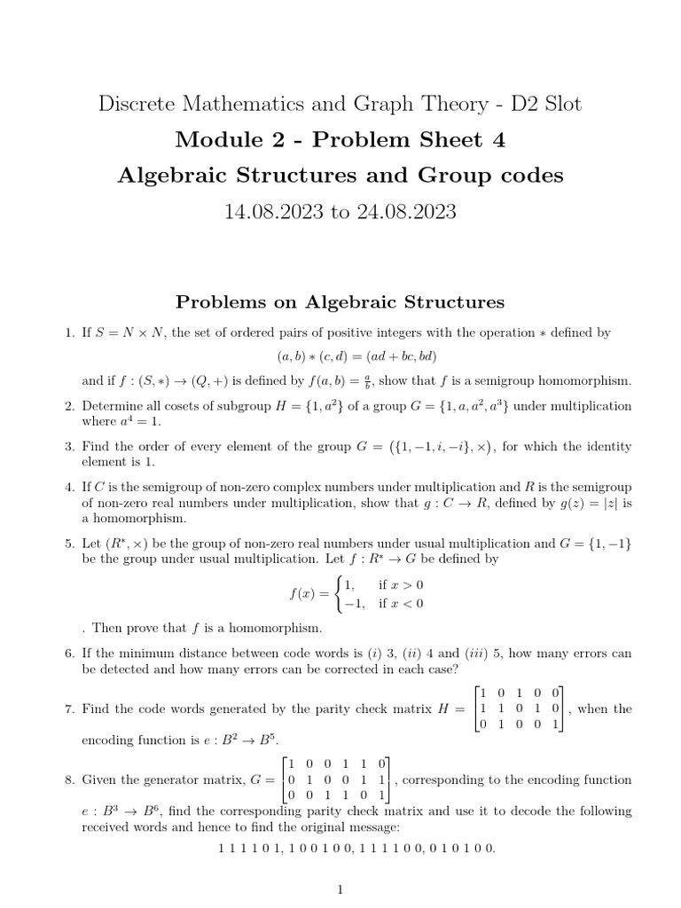 Module 2 Algebraic ST | PDF