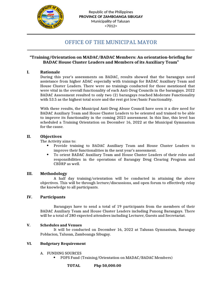 Activity Design Orientation-Briefing For BADAC House Cluster Leaders ...