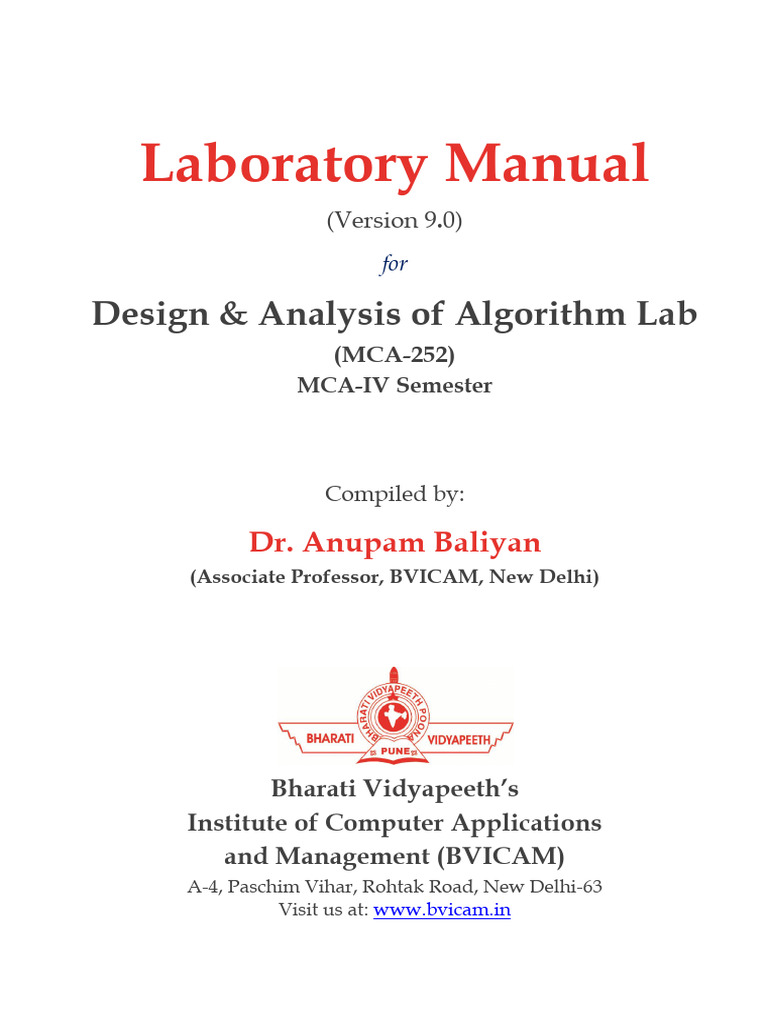 DAA Lab Manual | PDF