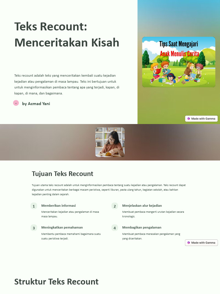 Teks Recount Menceritakan Kisah | PDF