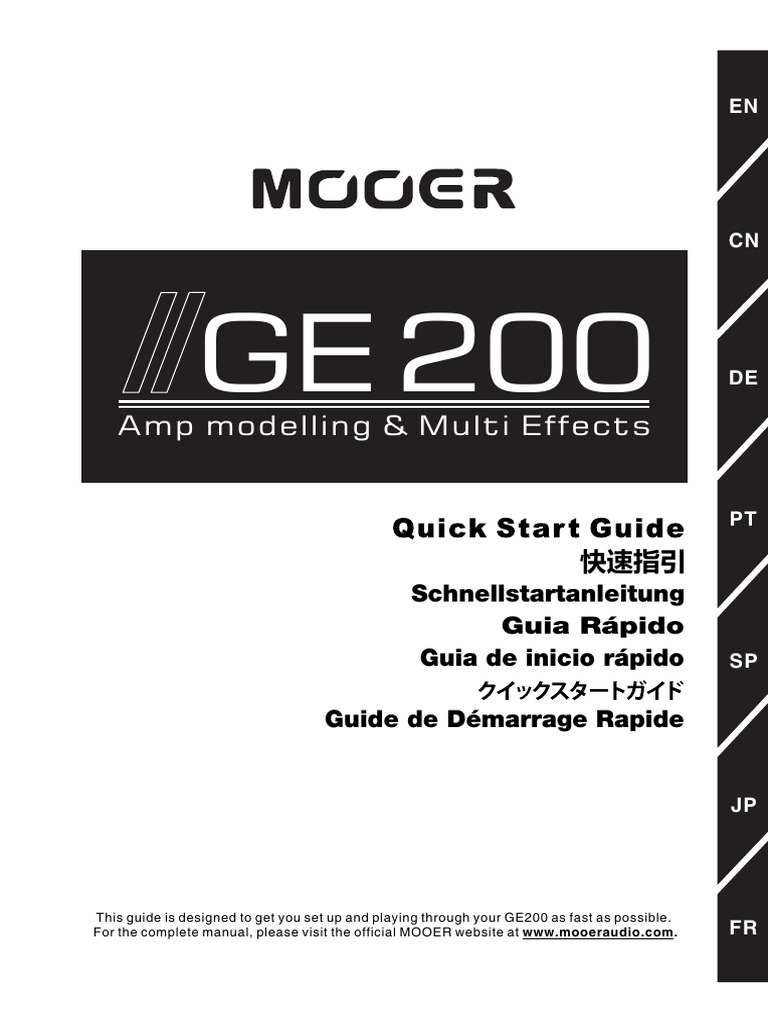 ME GE 200 Quick Start Guide en | PDF