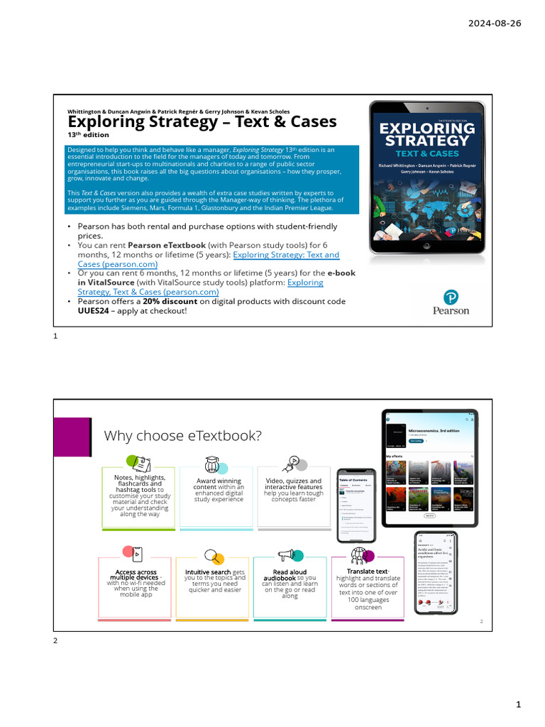 Course Book Exploring - Strategy - 13th - Discount | PDF