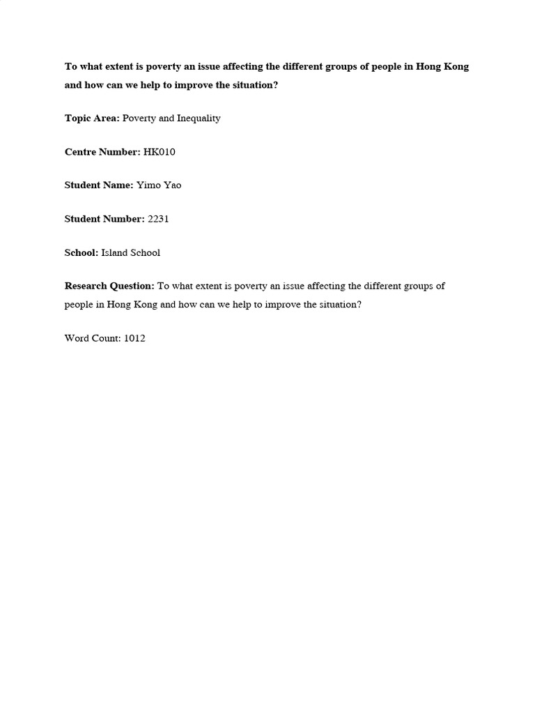 Yimo YAO (10E) - Team Project - Year 10 | PDF