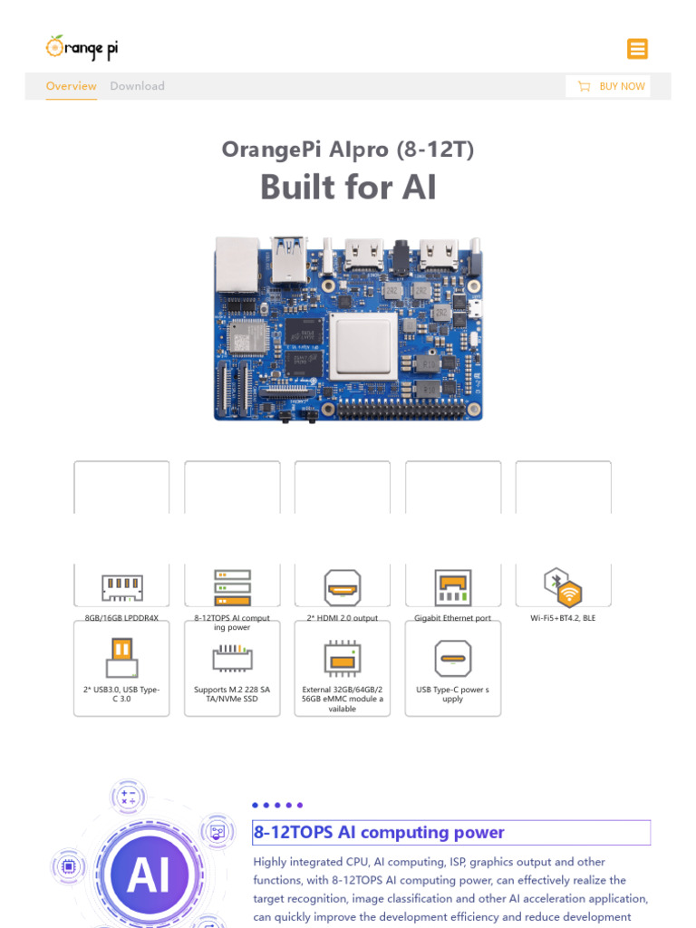 Orange Pi - Orangepi AIpro (8-12T) | PDF