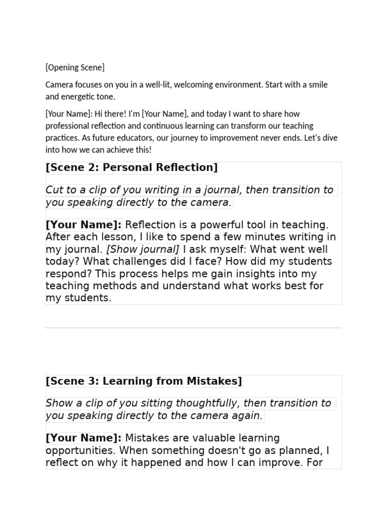 Assessment Script | PDF
