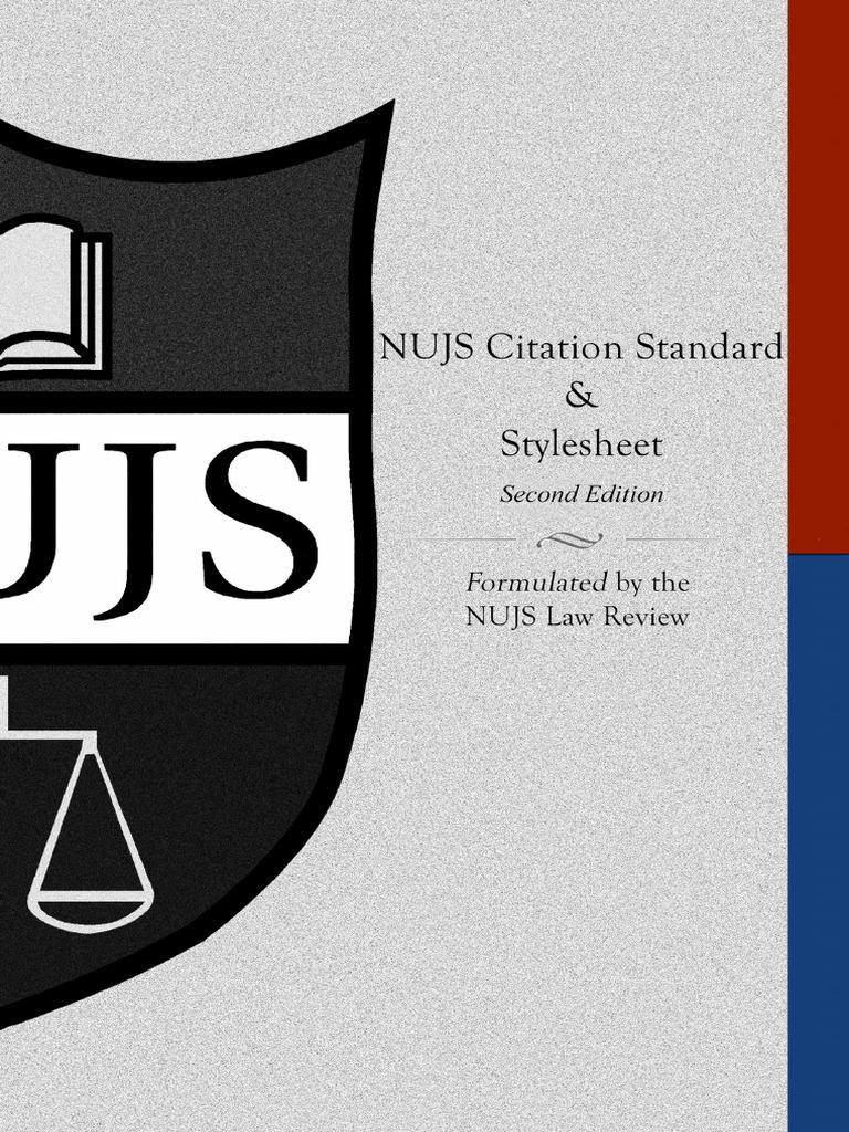 NUJS Citation Standard Stylesheet 2nd Edition 1 | PDF
