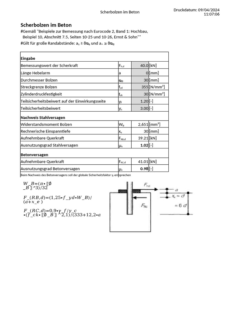 EC2 Scherbolzen Im Beton | PDF