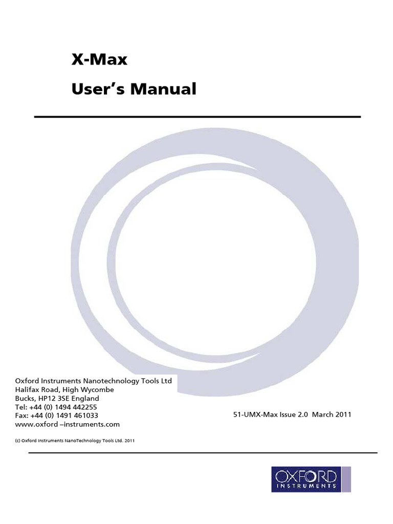 X-Max User's Manual | PDF
