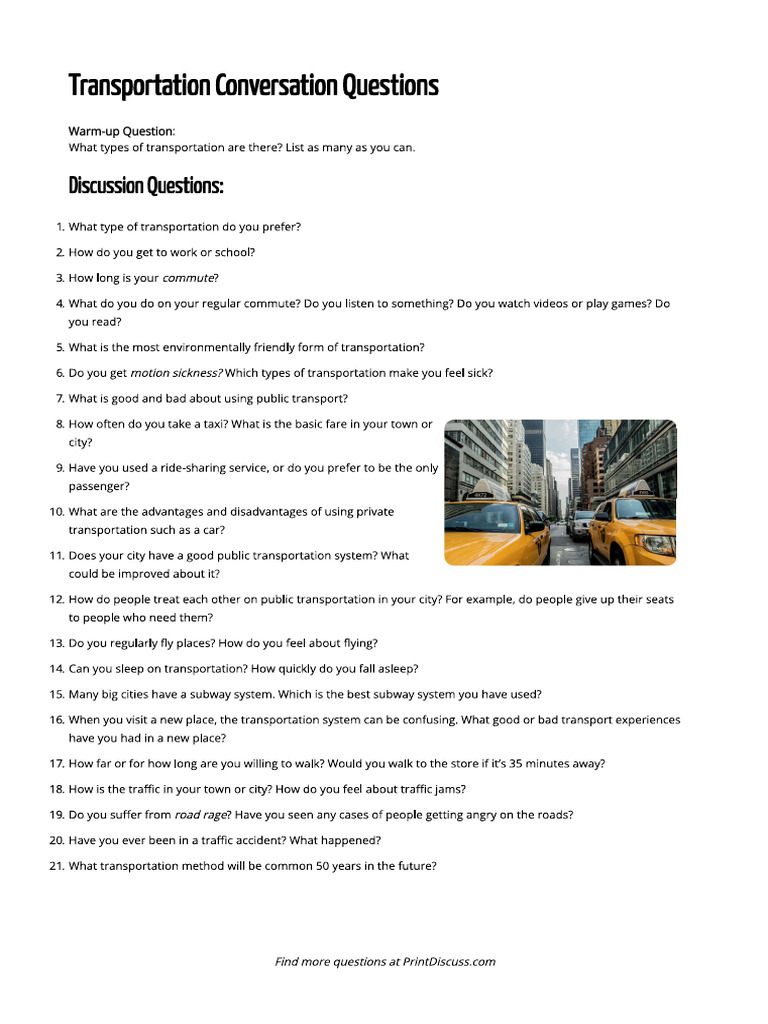 Transportation Questions | PDF