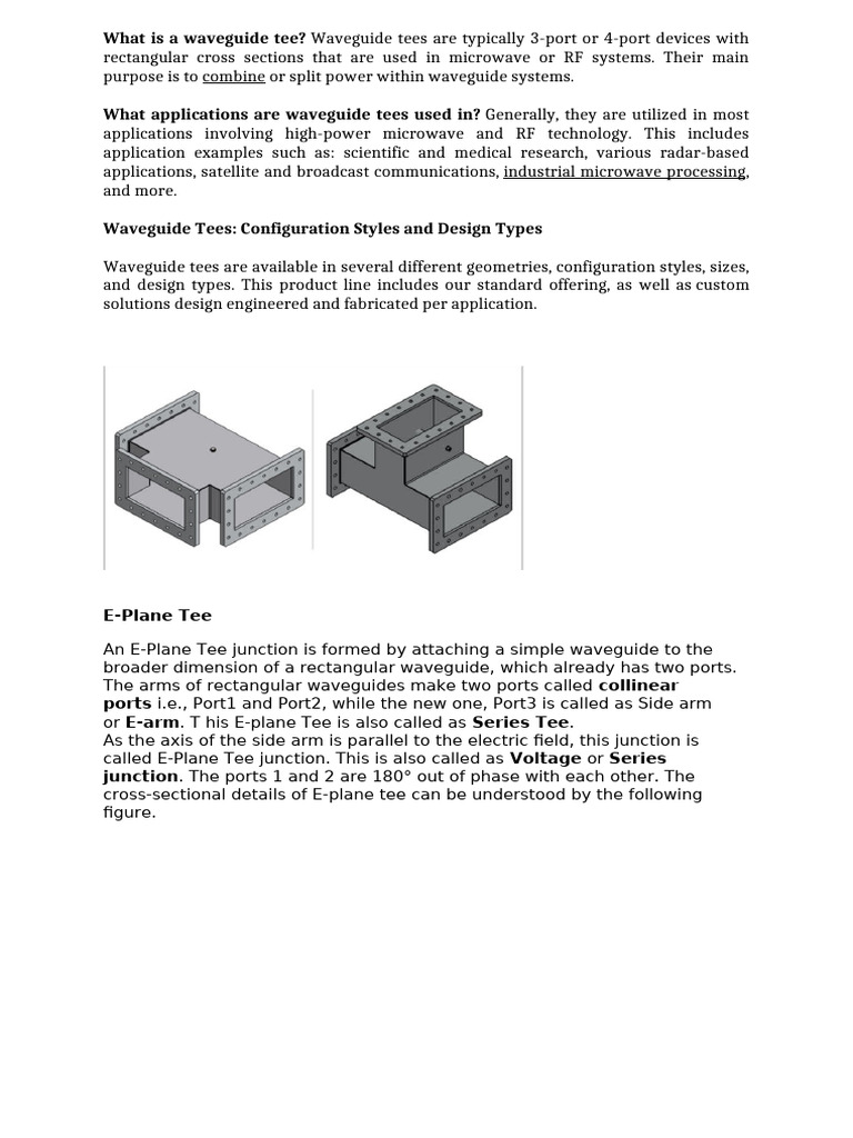 What Is A Waveguide Tee | PDF