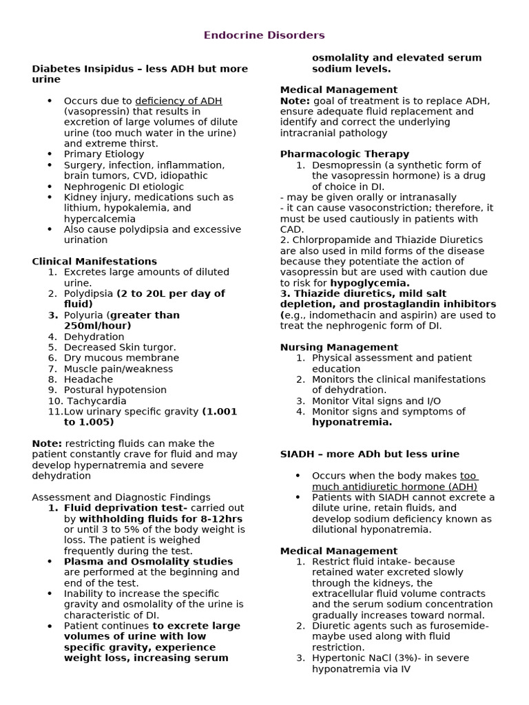 Endocrine Disorders | PDF