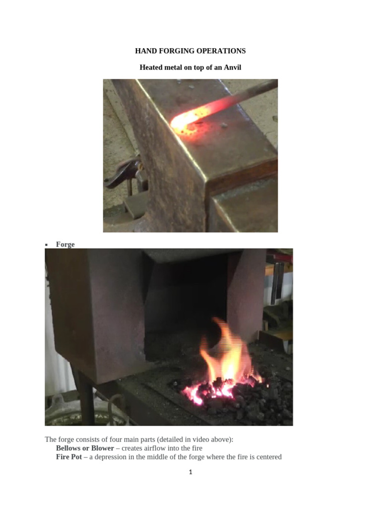 2 Hand Forging Operations | PDF
