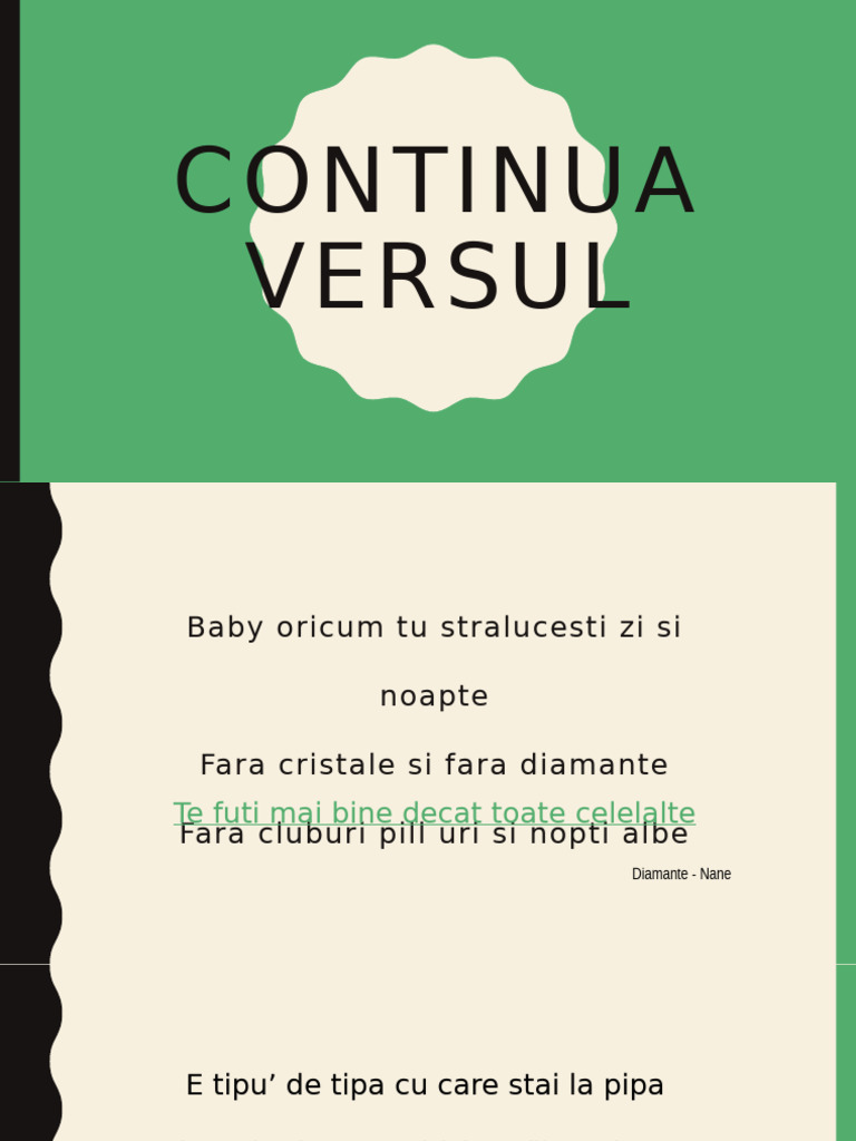 Continua Versul | PDF