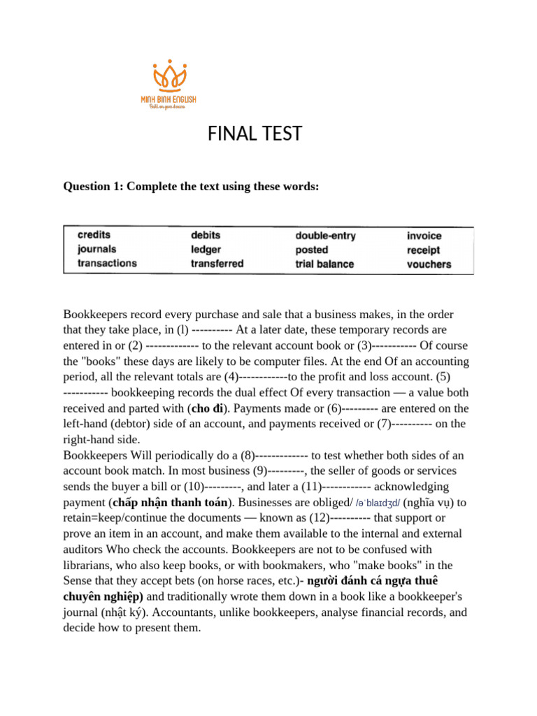 Final Test | PDF