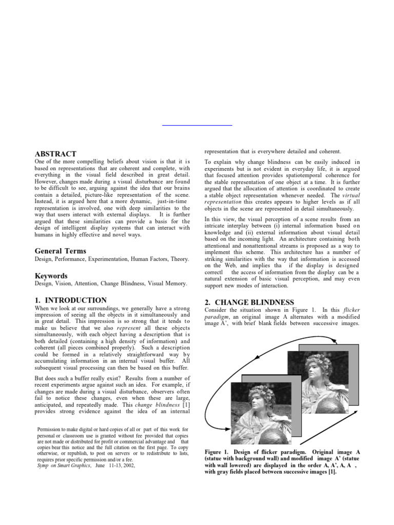 Internal vs. External Information in Visual Perception | PDF