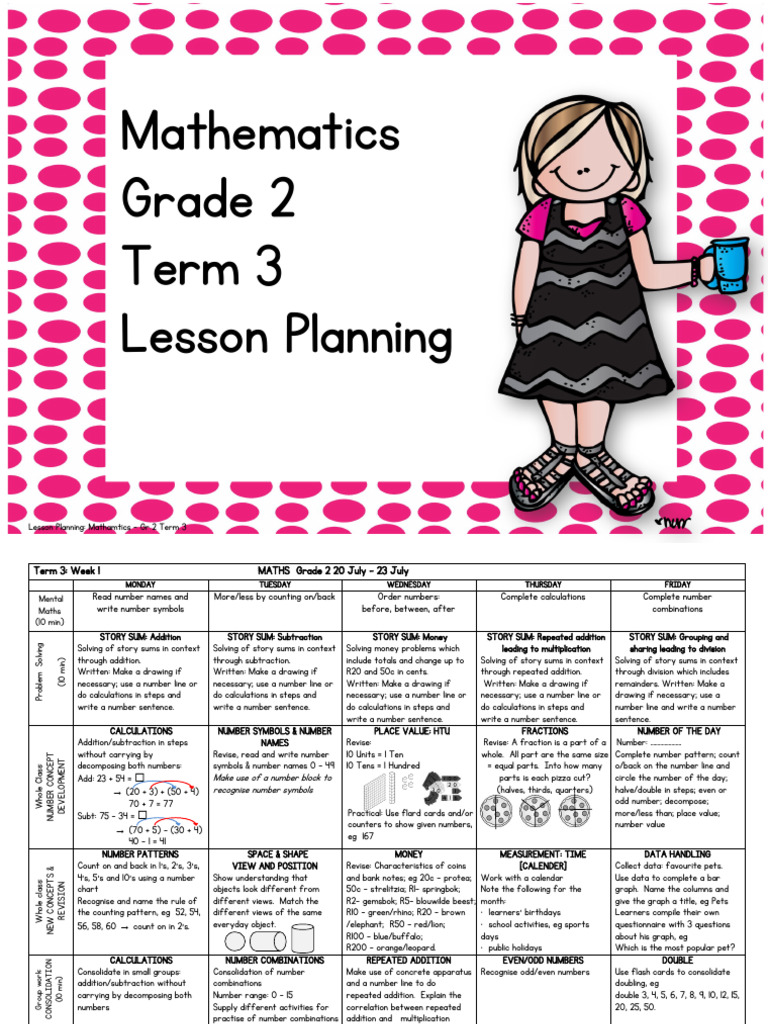 Grade 2 Mathematics Lesson Planning Term 3 WEEKLY | PDF