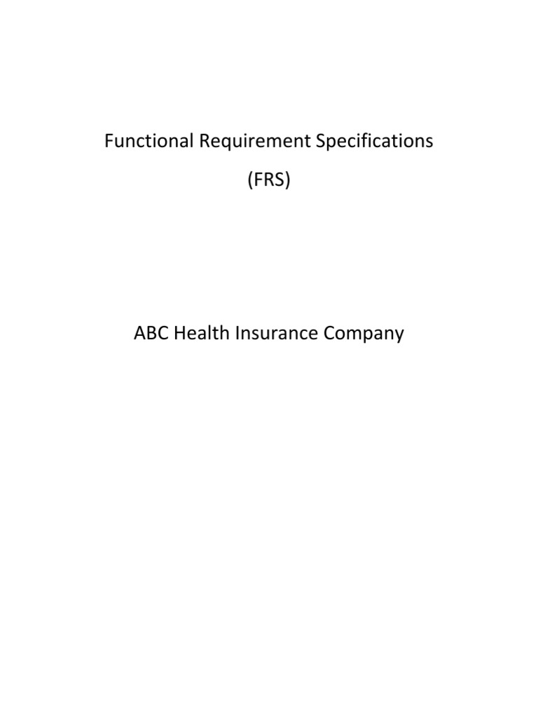 FRS Document Sample | PDF | Underwriting | Insurance