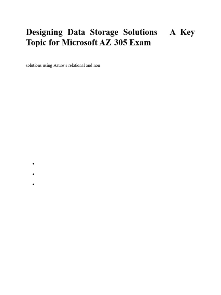 AZ305 Exam Questions | PDF