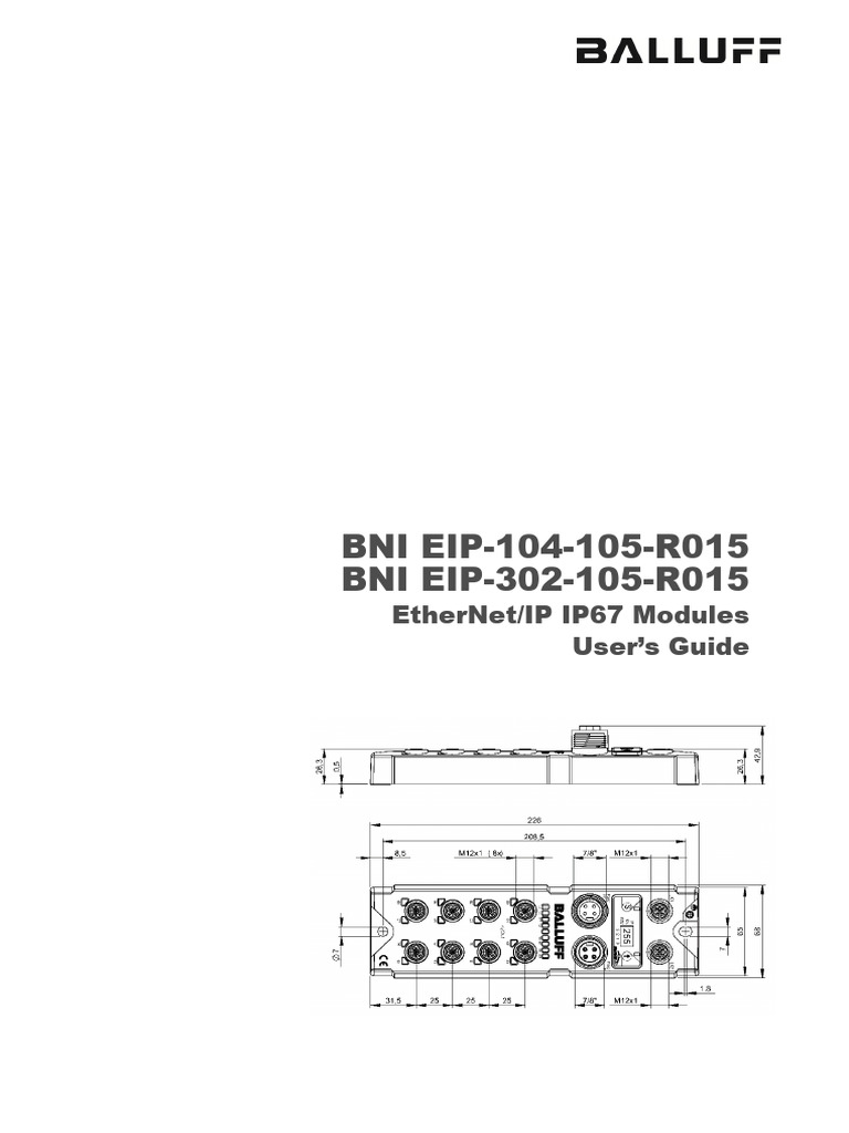 Balluff EtherNet/IP IP67 Modules | PDF