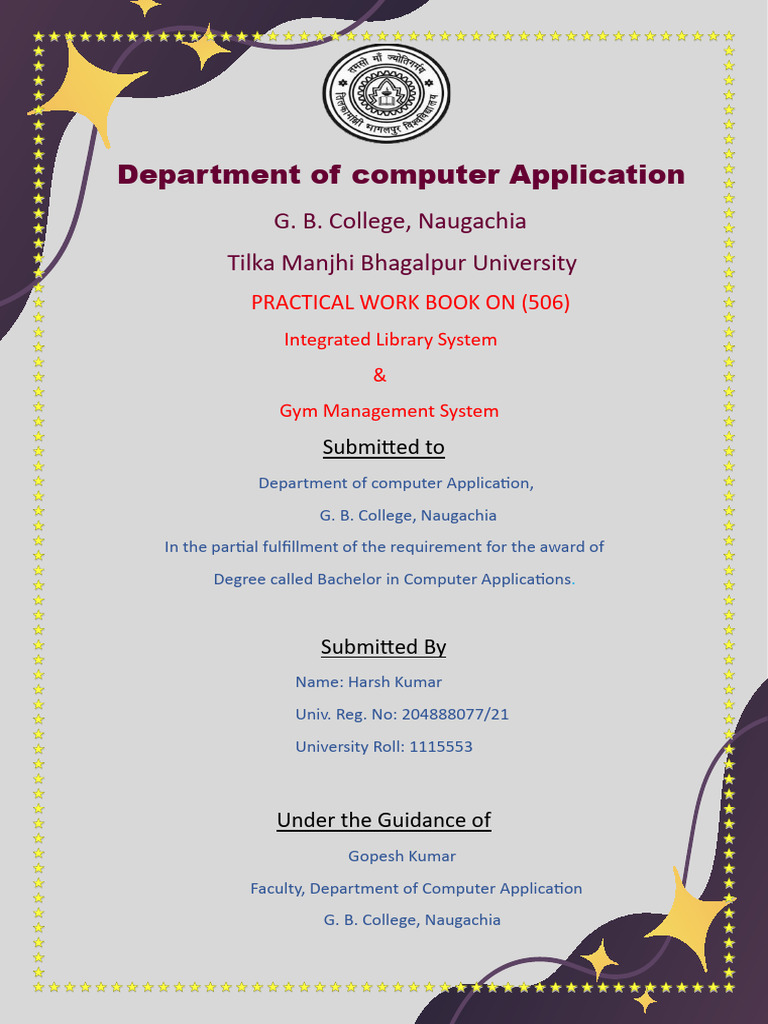 Department of Computer Application | PDF