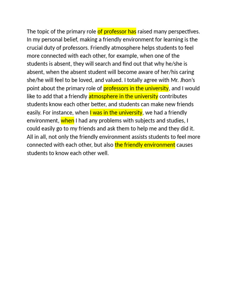 Professor Role in The University | PDF