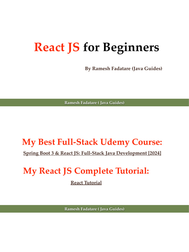 React Crash Course | PDF