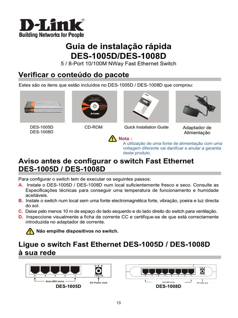 Manual DES 1008D | PDF