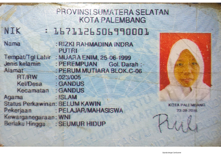 KTP_ Rizki Rahmadina Indra Putri, S.ak | PDF