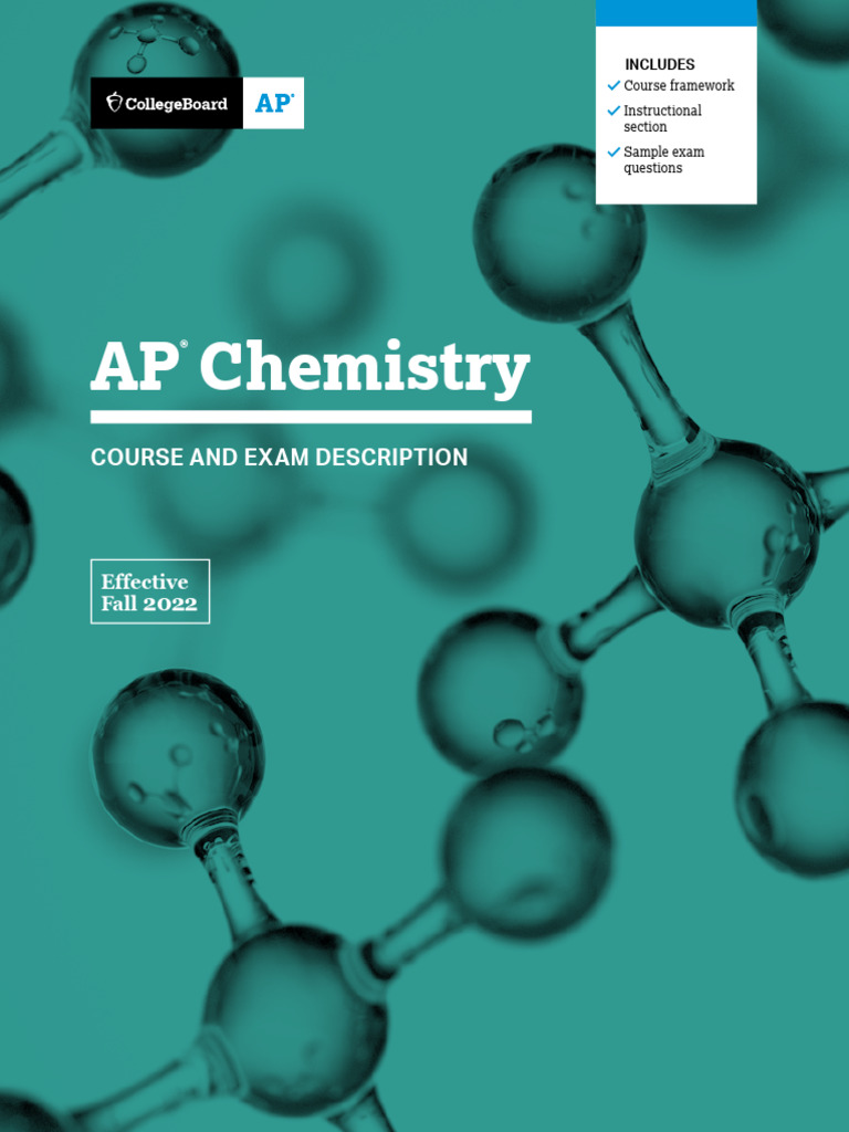 AP Chemistry Course and Exam Description2022 | PDF
