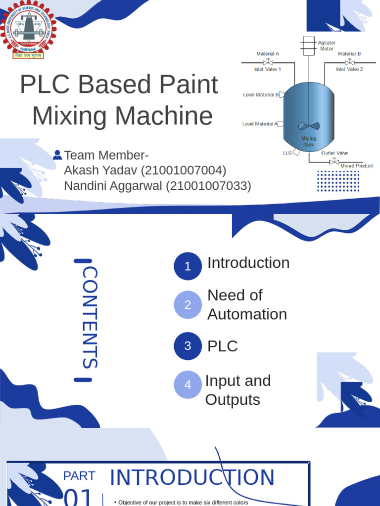 Paint Mixing Process Using Plc | PDF