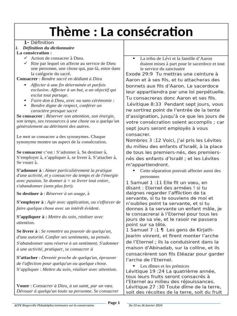 La Consecration | PDF