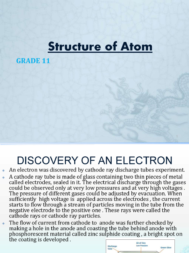 Structure of Atom | PDF