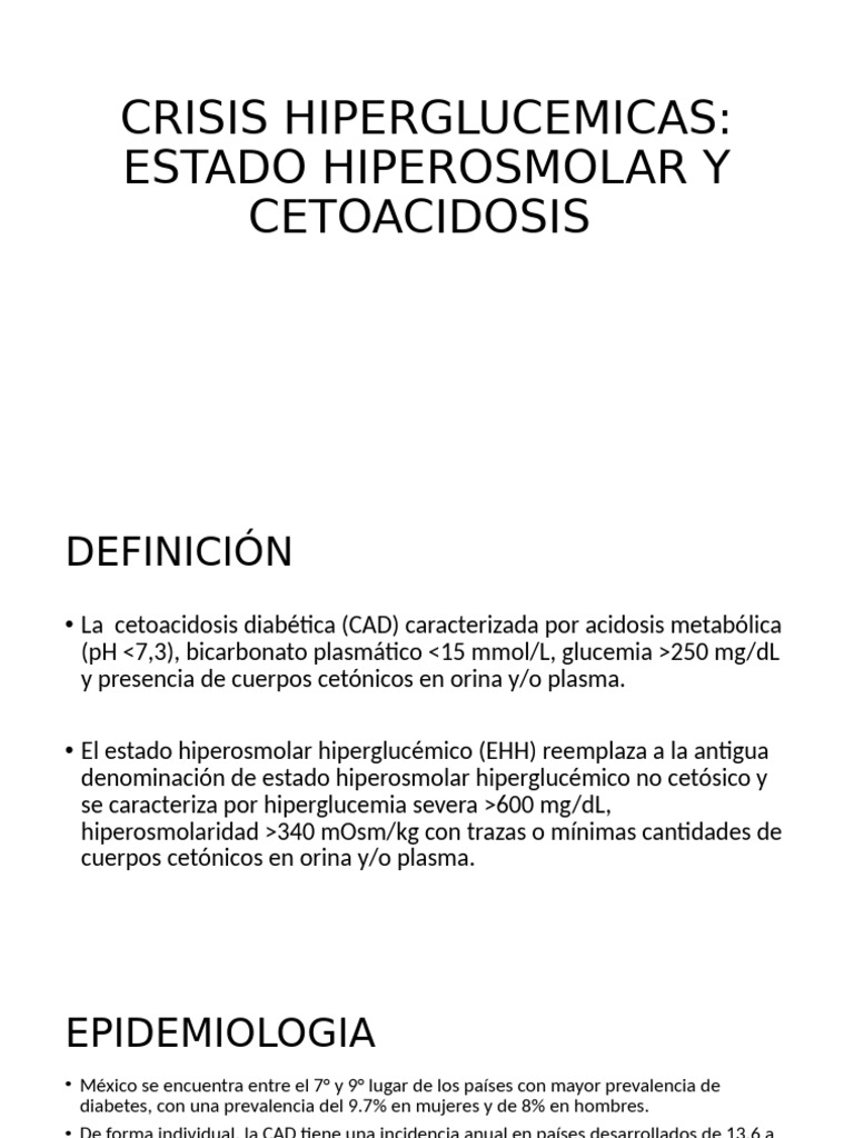 CRISIS HIPERGLUCEMICAS | PDF